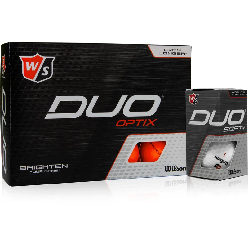 Wilson Staff Duo Soft Optix Orange Golf Ball w/ Free 2-Ball Pack ...